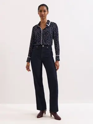 PHASE EIGHT Rita Printed Collared Button-up Shirt