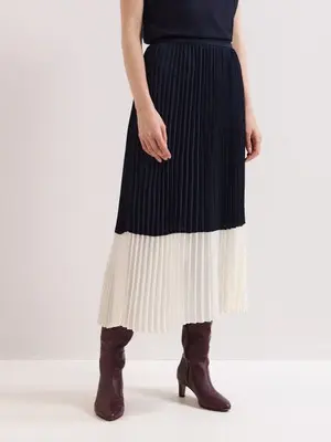 PHASE EIGHT Eleanor Pleated Midi Skirt
