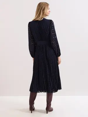 PHASE EIGHT Marina Pleated Midi Dress