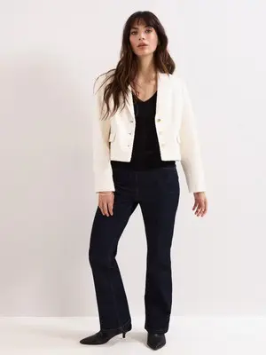 PHASE EIGHT Adria Cropped Textured Jacket Blazer