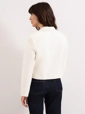 PHASE EIGHT Adria Cropped Textured Jacket Blazer