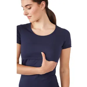 MODERN ETERNITY Maternity & Nursing Top - Navy