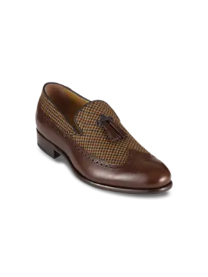 PAUL FREDRICK Evan Tassel Loafer - Brown Multi