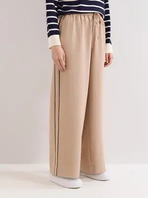 PHASE EIGHT Wide Leg Skye Trousers With Stripe Detail