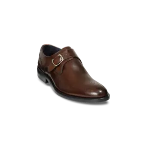 PAUL FREDRICK Henry Leather Monk Strap