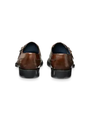 PAUL FREDRICK Henry Leather Monk Strap