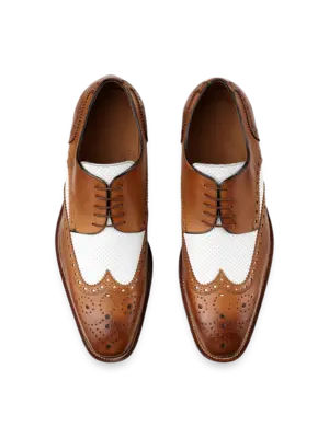 PAUL FREDRICK Morris Leather Wing Tip Derby