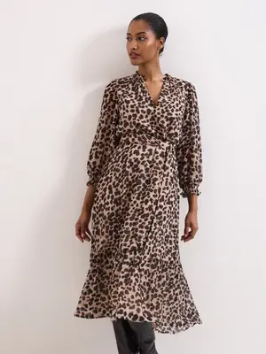 PHASE EIGHT Carra Leopard Midi Dress