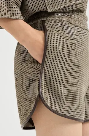 Brunello Cucinelli Leather Shorts
