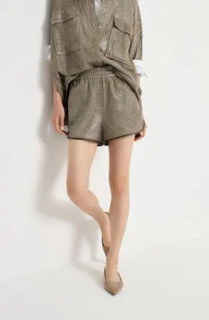 Brunello Cucinelli Leather Shorts