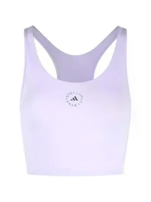 Adidas By Stella McCartney Logo-detail Crop Top - Purple