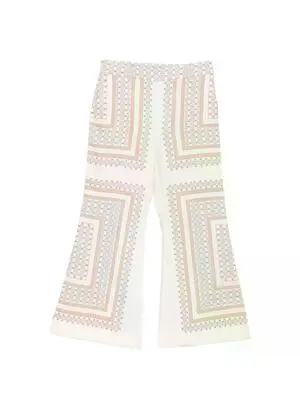 Zimmermann Geometric Patterned Wide Leg Trousers
