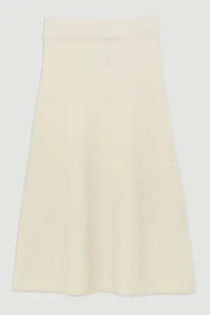 Karen Millen Full Knit Alpaca Wool Skirt