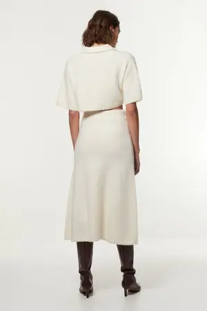 Karen Millen Full Knit Alpaca Wool Skirt