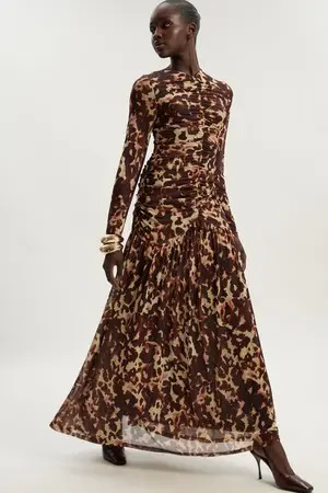Karen Millen Sculpted Ruched Maxi Dress