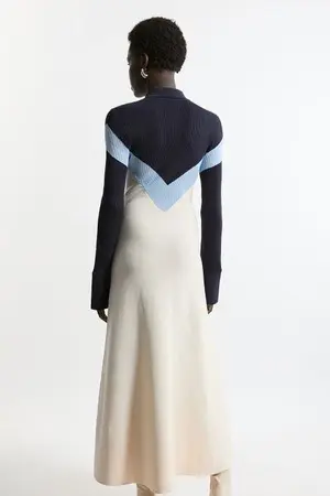 Karen Millen Rib-knit Polo Top Maxi Dress