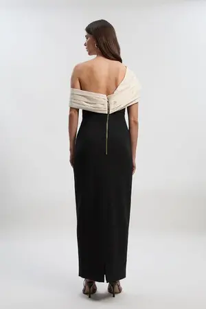 Karen Millen Taffeta Sleeve Maxi Dress