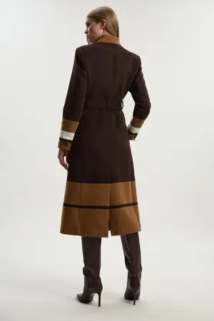 Karen Millen Brushed Wool Belted Midi Coat