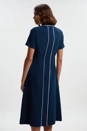 Karen Millen Tailored Zip-collar Midi Shirt Dress