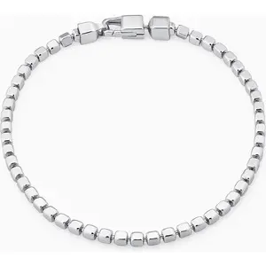 ORADINA Modern Cube Link Bracelet - Sterling Silver