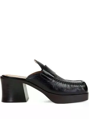 Marni Leather Mules - Black