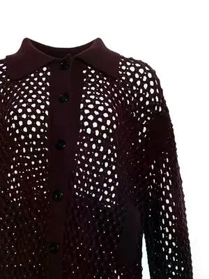 DIOTIMA Open-knit Buttoned Cardigan
