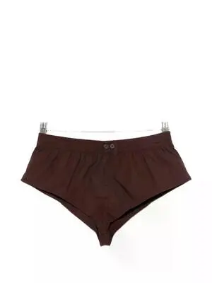 ENTIRE STUDIOS Pixie Buttoned Mini Shorts - Brown