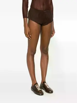 ENTIRE STUDIOS Pixie Buttoned Mini Shorts - Brown