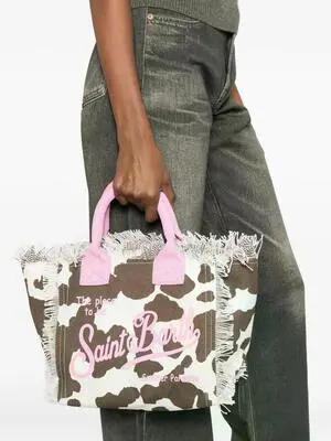 MC2 SAINT BARTH Colette Cow-print Tote Bag - Neutrals