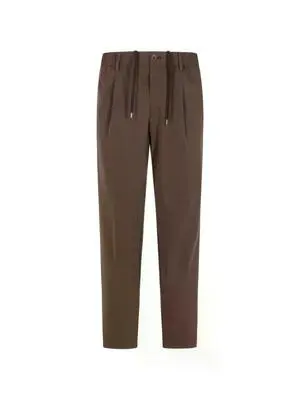 Herno Drawstring Textured Trousers - Brown
