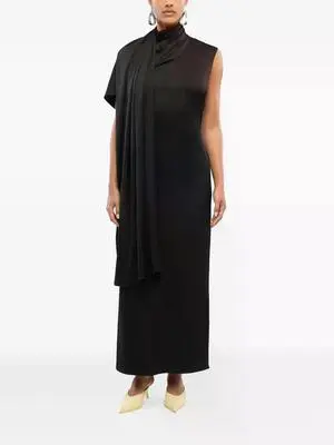 Another Tomorrow Scarf-detail Dress