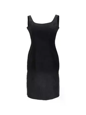 Prada Square-neck Mini Dress - Black