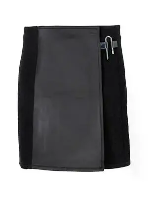 Givenchy Padlock-detail Panelled Mini Skirt - Black
