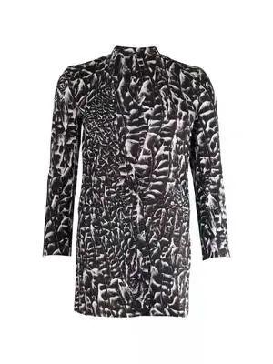 Helmut Lang Printed Linen Blazer - Black