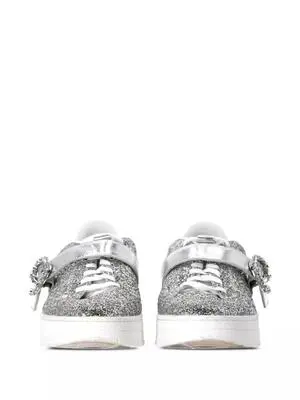 JIMMY CHOO Glitter Buckle Sneakers