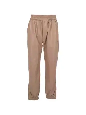 Nanushka Elastic-waist Logo Trousers - Neutrals