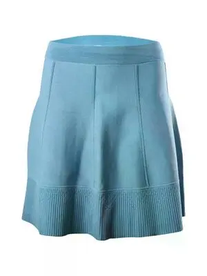 Sandro Flared Knitted Mini Skirt - Blue