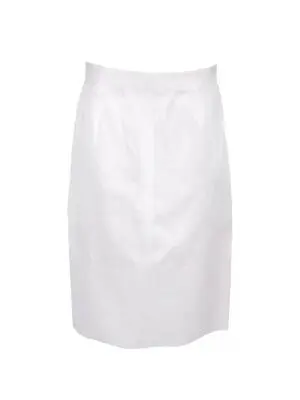 Celine Cotton Mini Skirt - White