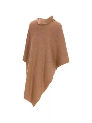 Chloé Buttoned Knitted Poncho