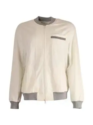 Brunello Cucinelli Knit Beaded Jacket - Neutrals