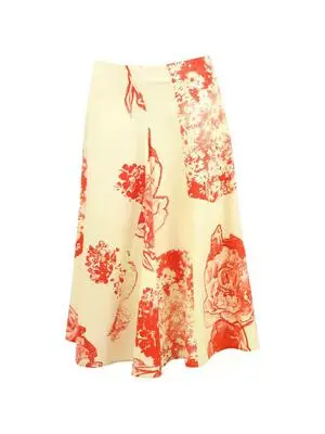 Stella McCartney Floral Midi Skirt - Neutrals