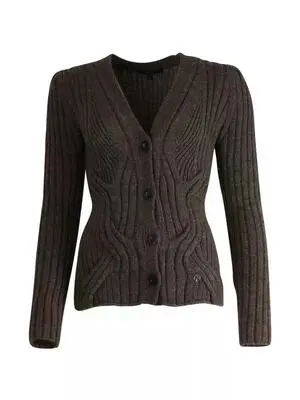 Gucci Fitted Knit Cardigan - Brown