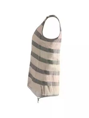 Brunello Cucinelli Striped Sleeveless Top