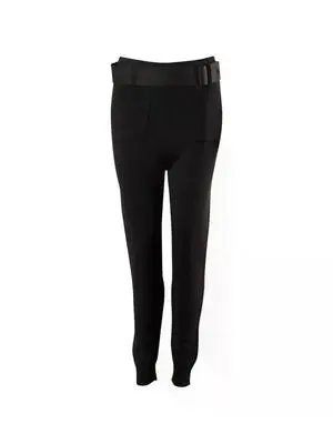 SELF-PORTRAIT Belted Trousers - Black