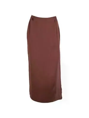 REFORMATION Side-slit Midi Skirt - Brown