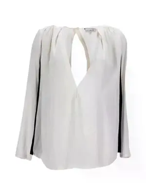 Sandro V-neck Blouse - Grey