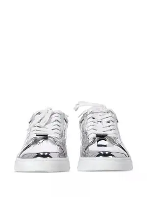 JIMMY CHOO Leather Monogram Sneakers