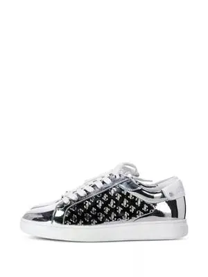 JIMMY CHOO Leather Monogram Sneakers