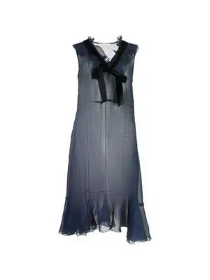 See By Chloé Ruffled Chiffon Dress - Blue