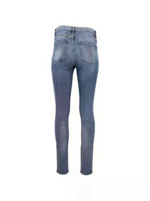 Saint Laurent Slim-fit Logo-embroidered Jeans